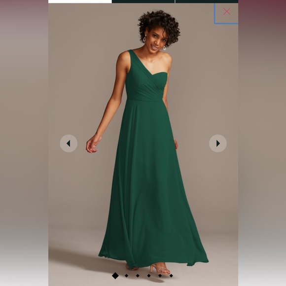 David's Bridal | Dresses | Full Skirt Bridesmaid Dress With One ...